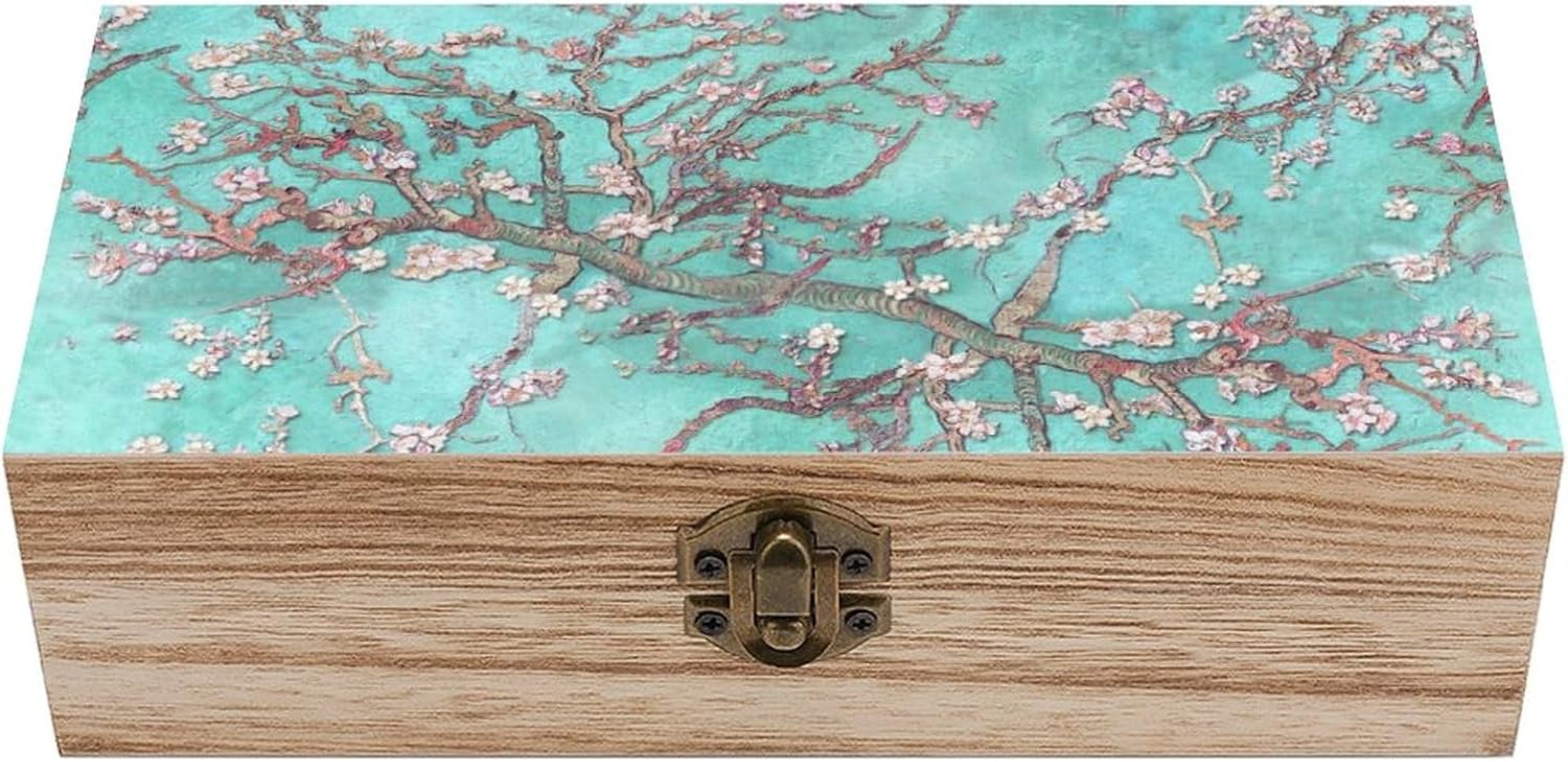 Amazon.com: Van Gogh Almond Blossoms Wooden Box Decorative Wood Storage ...