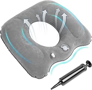 Inflatable Donut Pillow Seat Cushions, Hemorrhoid Cushion, Inflatable Cushions to Sit On, Ring ...