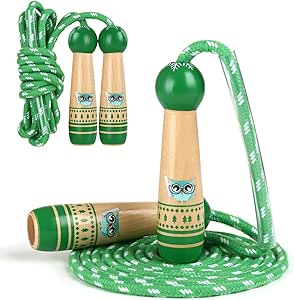 Amazon.com : 6 Pcs Jump Rope for Kids, 9 Ft Wooden Handle Skipping Rope ...