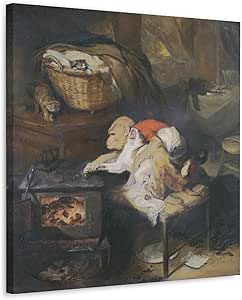 Amazon.com: EAtsia Edwin Landseer Painter's Work《The Cat's Paw》printed ...