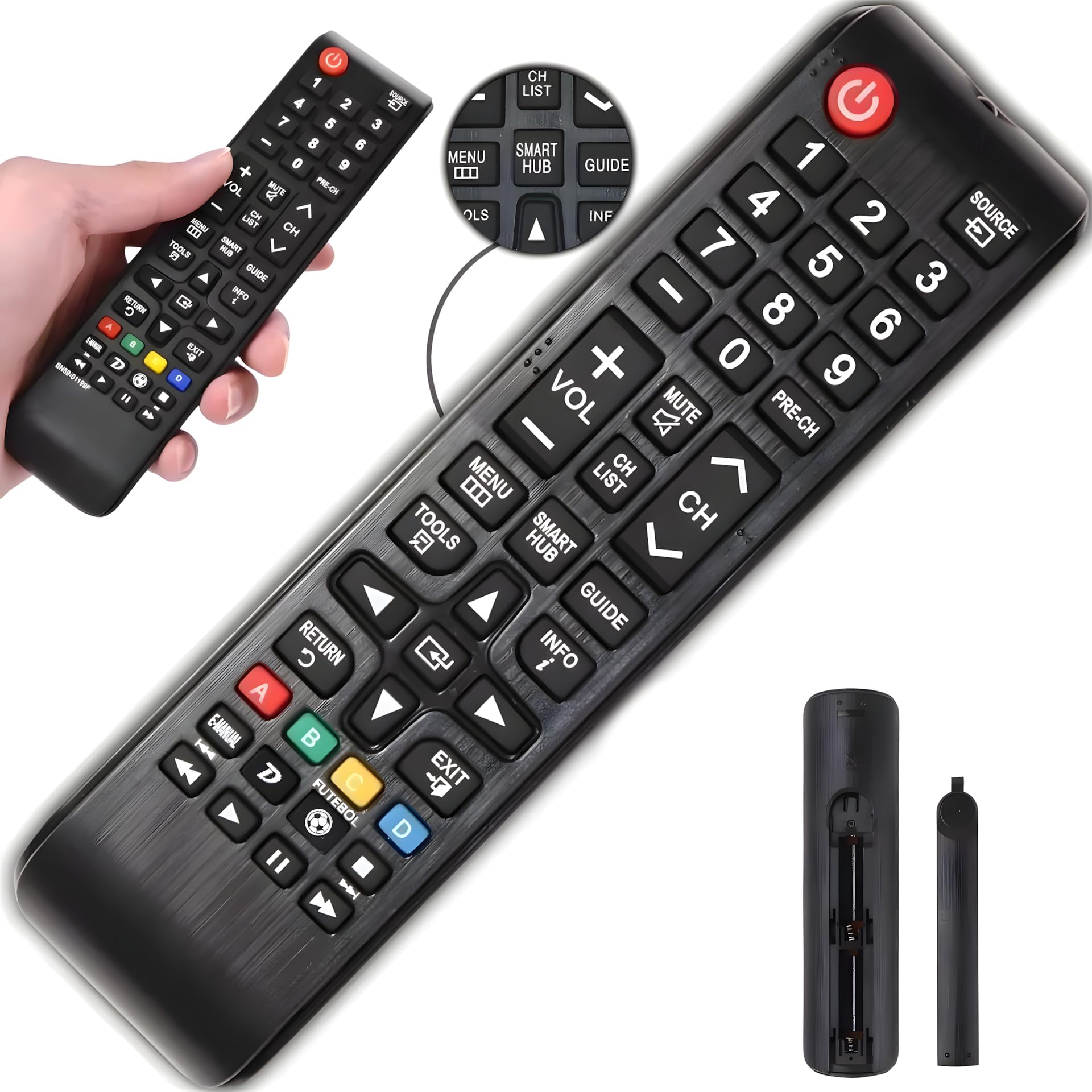 Controle Remoto Universal para TV Samsung com botão Smart Hub e Modo ...