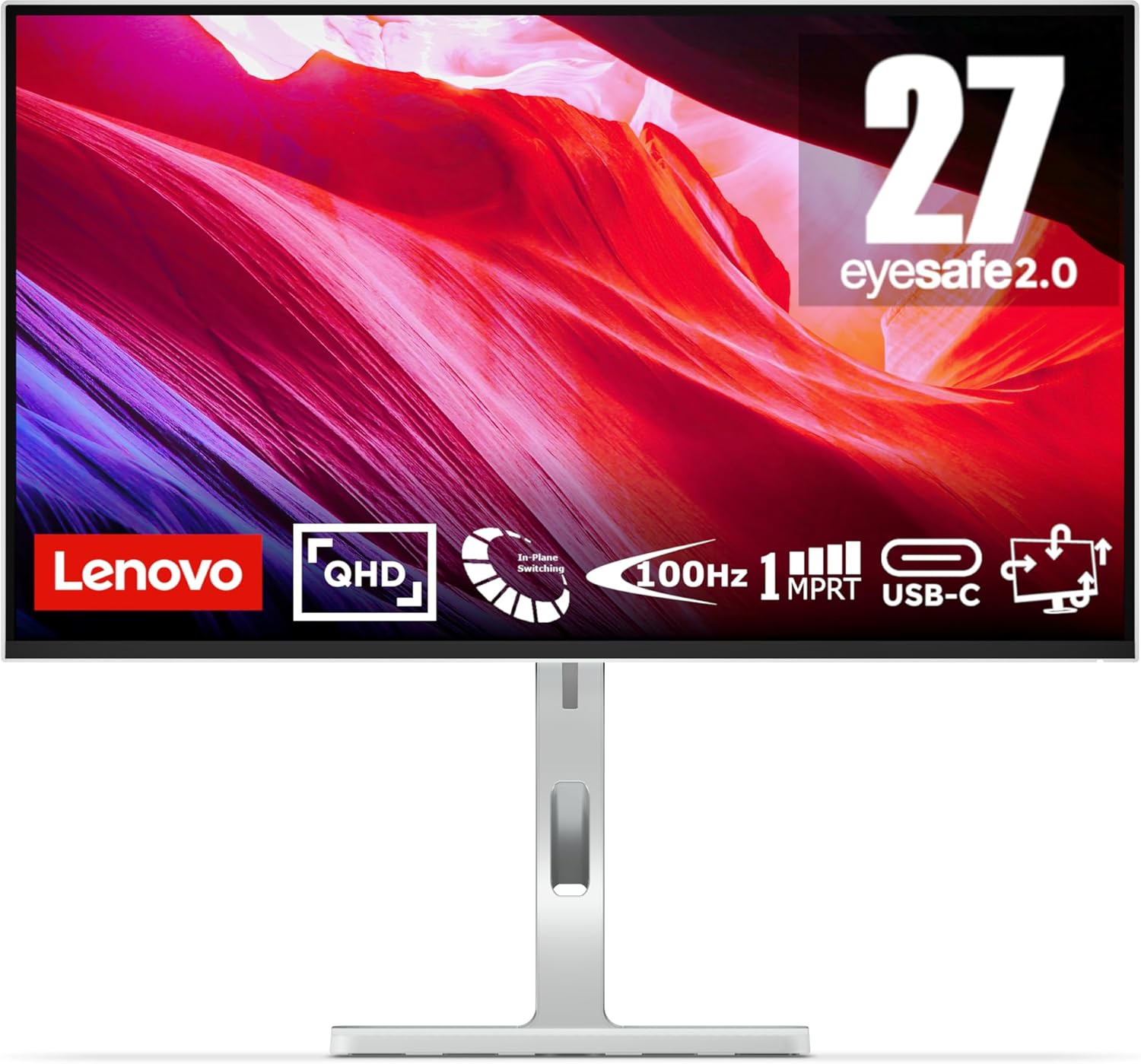 Lenovo L27h-4A | 27" QHD Monitor | 2560 x 1440 | 100Hz | 350 nits | 1ms ...