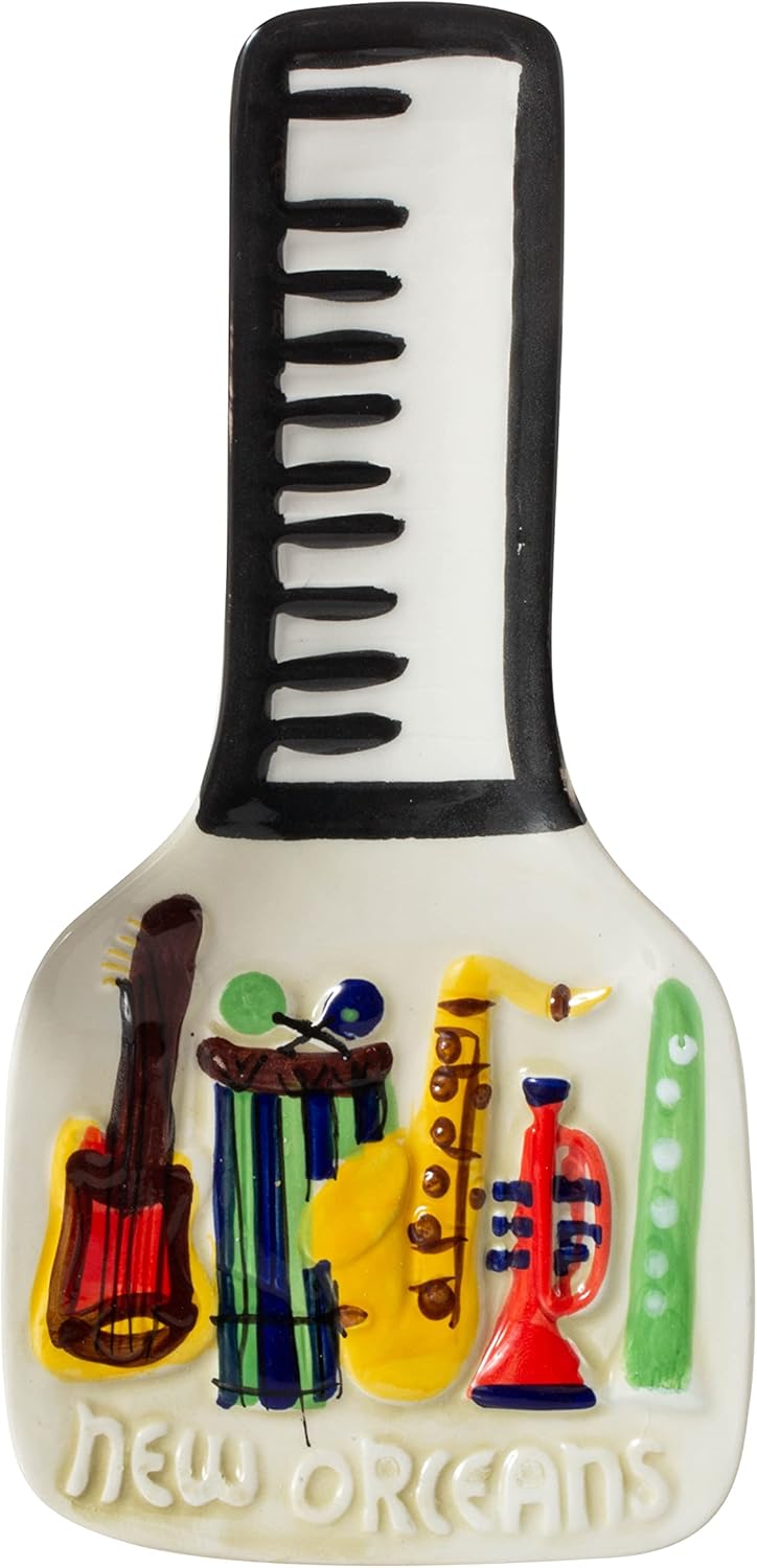 Amazon.com: New Orleans Souvenir Instruments with Piano Keys Ceramic ...