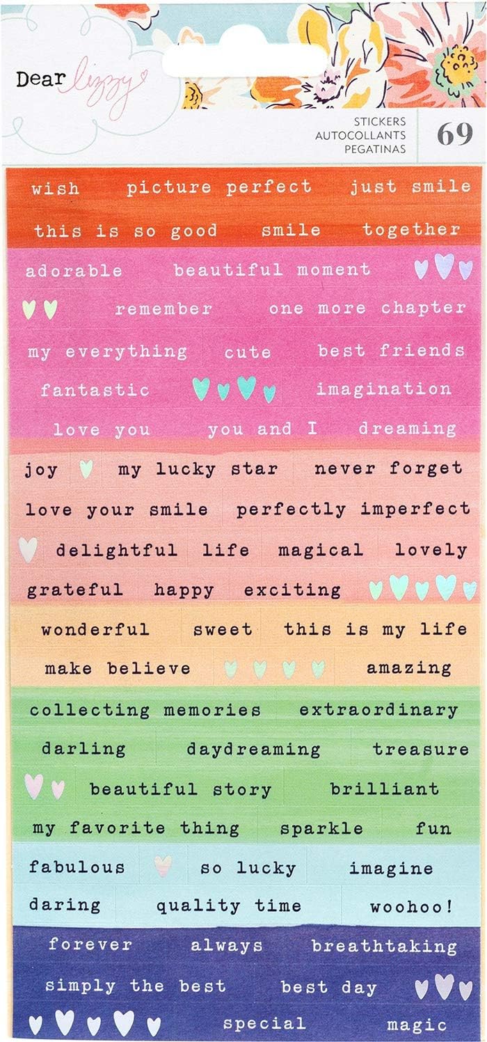 Amazon.com: Dear Lizzy Iridescent Foil Confetti Stickers