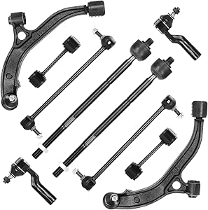 Amazon.com: 10pcs Front Lower Control Arm w/Ball Joint + Sway Bar + Tie ...