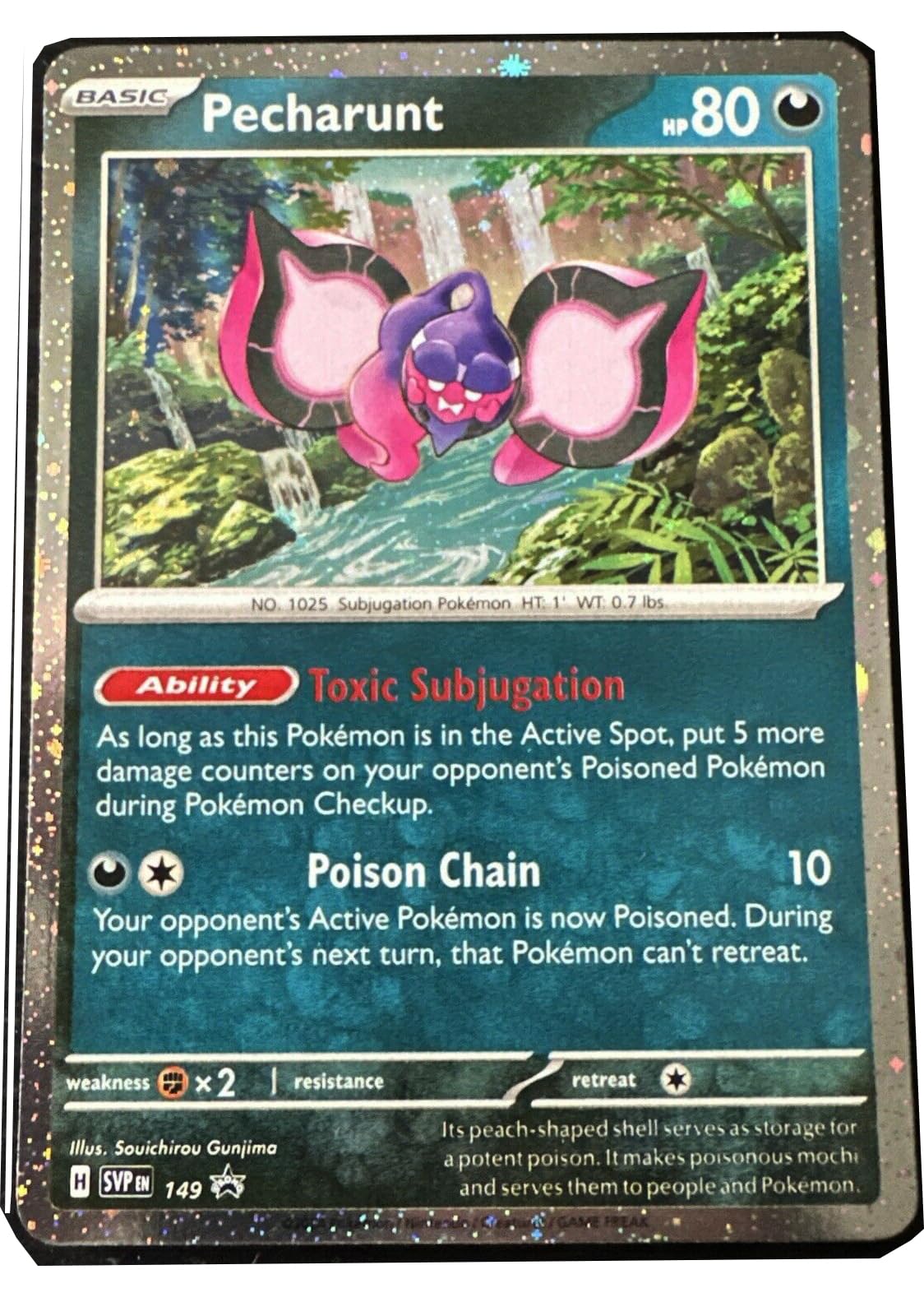 Amazon.com: Pokemon - Pecharunt SVP 149 – Black Star – Cosmos Foil ...