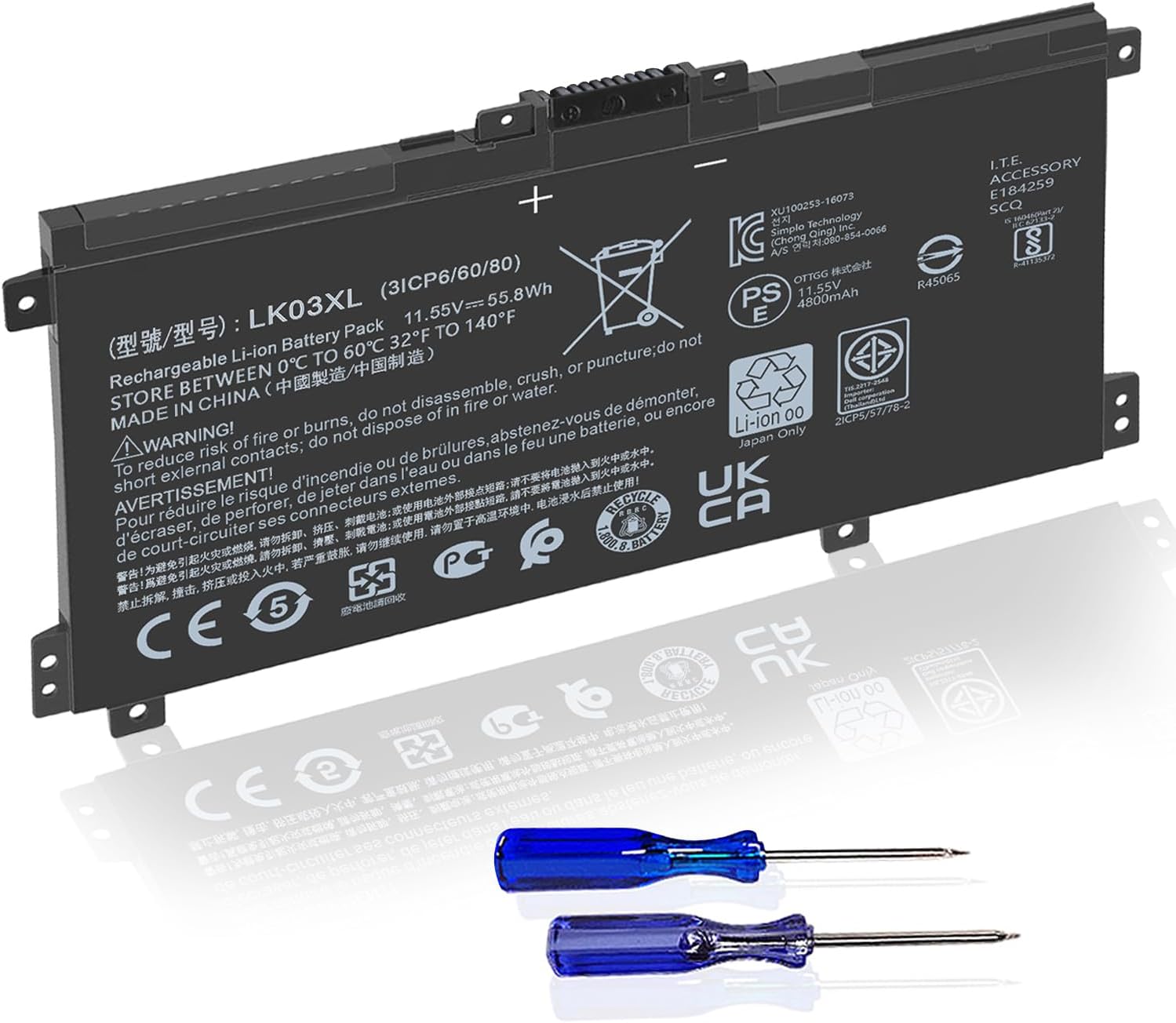 Amazon.com: HP Envy X360 Battery LK03XL L09281-855 916814-855 HSTNN ...