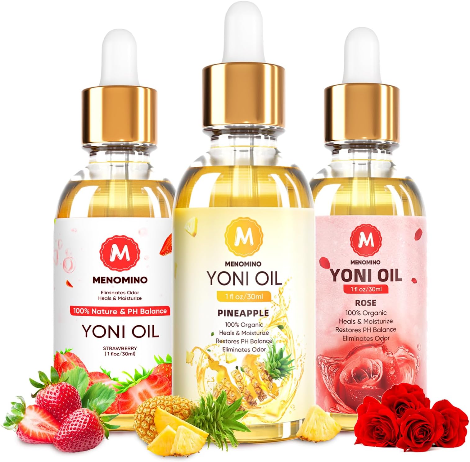 Amazon.com : 2 Pack Yoni Oil for Women - Organic Strawberry Feminine ...