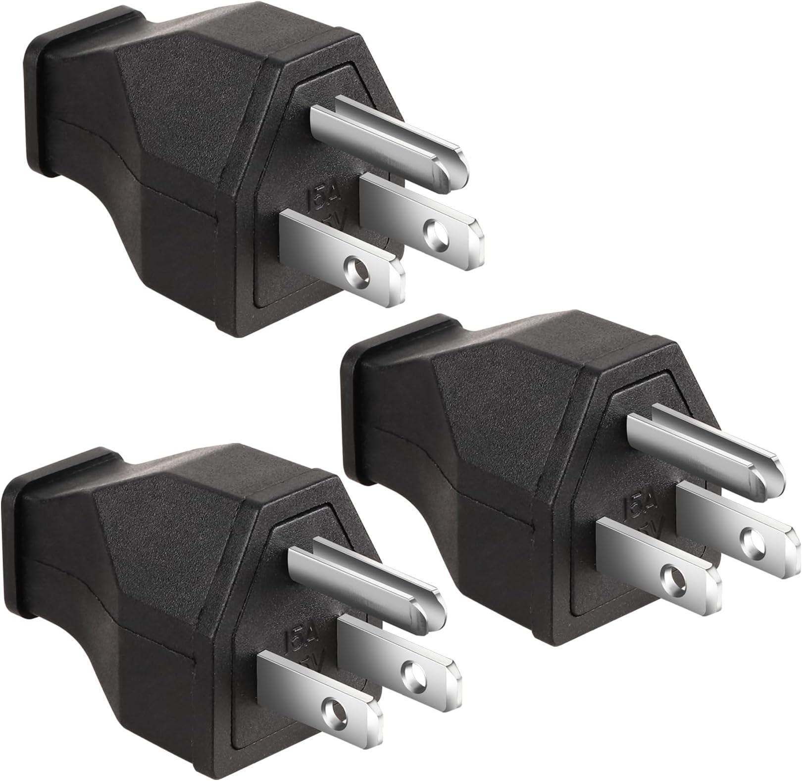 BRUFER 320203 Heavy Duty Female Electrical Plug 3-Prong 125V 15A - 3 ...