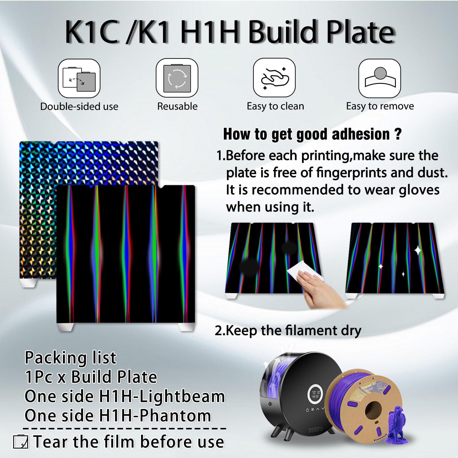 Snapklik.com : Wefuit K1 K1C H1H Build Plate 235x235mm 3D Printer Bed ...
