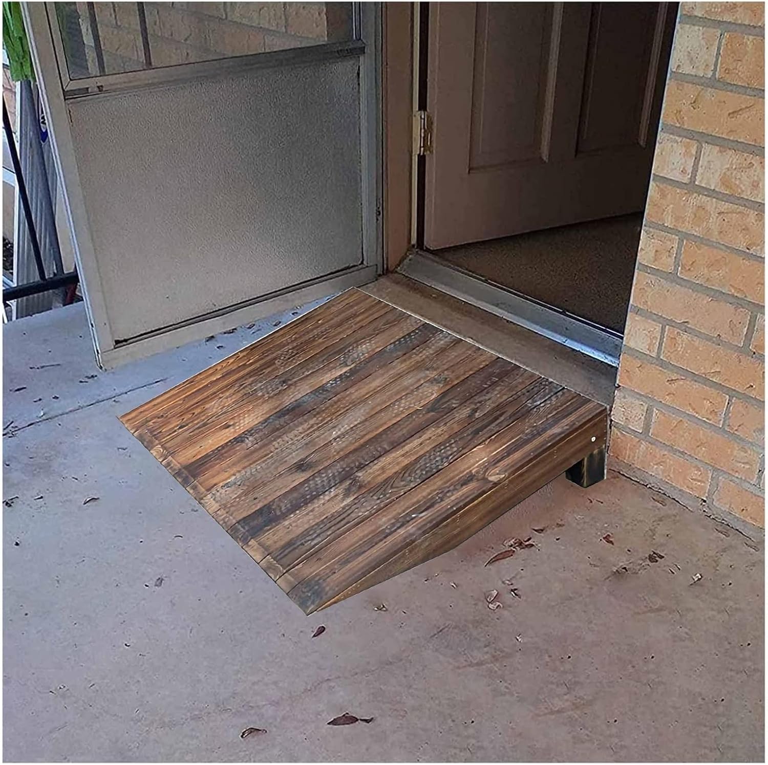 Amazon.com: 4" 7" 8" 10" 12" Rise Rustic Wood Threshold Ramp for Home ...