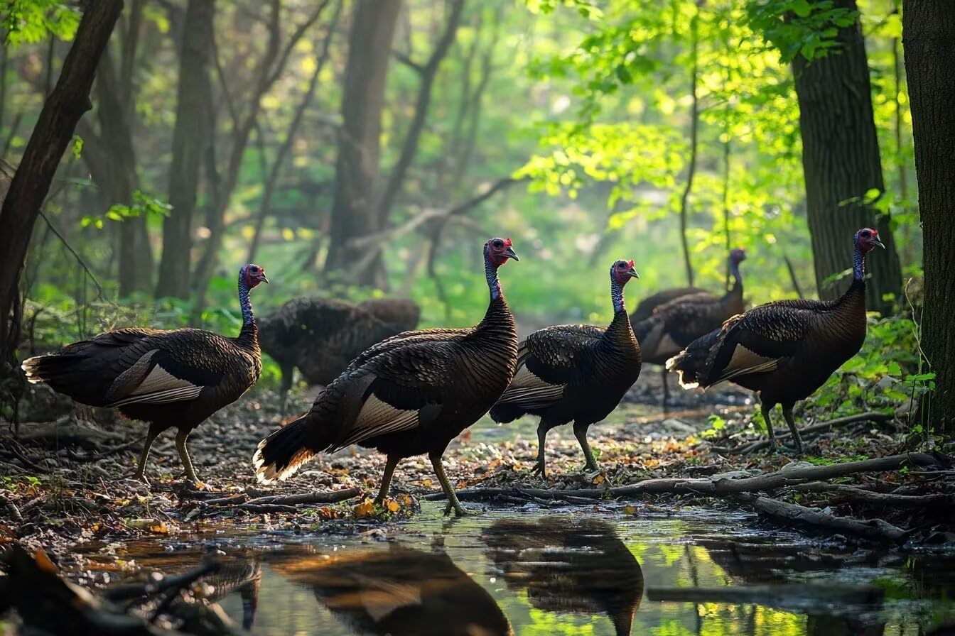 Amazon.com: Turkey Canvas Wall Art Pair Of Wild Turkeys Animal Bird ...