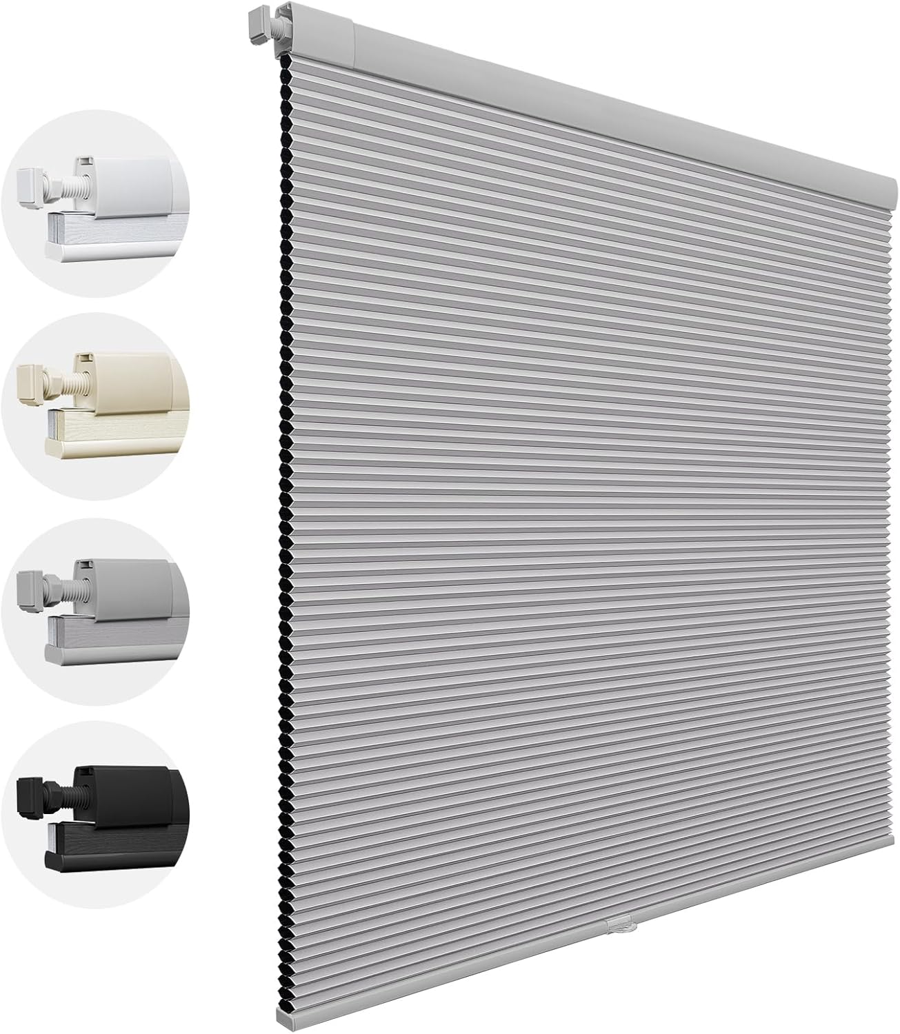 UrMoon No Drill Cordless Cellular Blinds, No Tools Honeycomb Shades ...