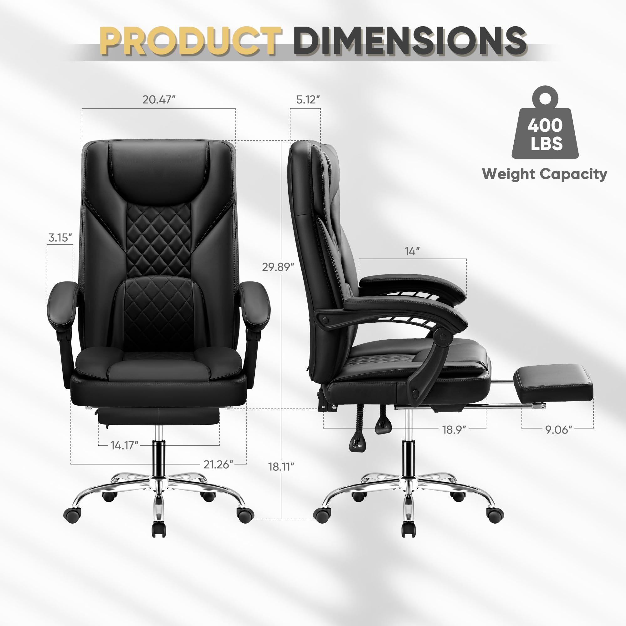 Snapklik.com : Shahoo Big And Tall Office Chair, Executive High Back ...