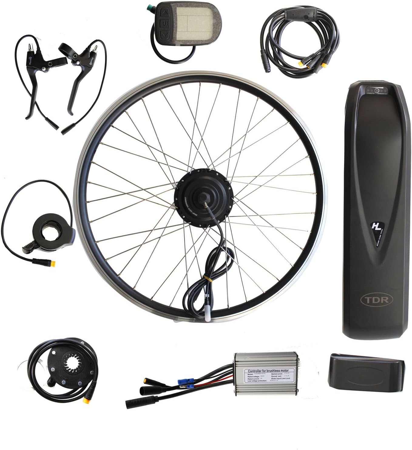 TDR 26" Front Drive Hub Electric Bike Conversion Kit - 36V 350W Motor ...