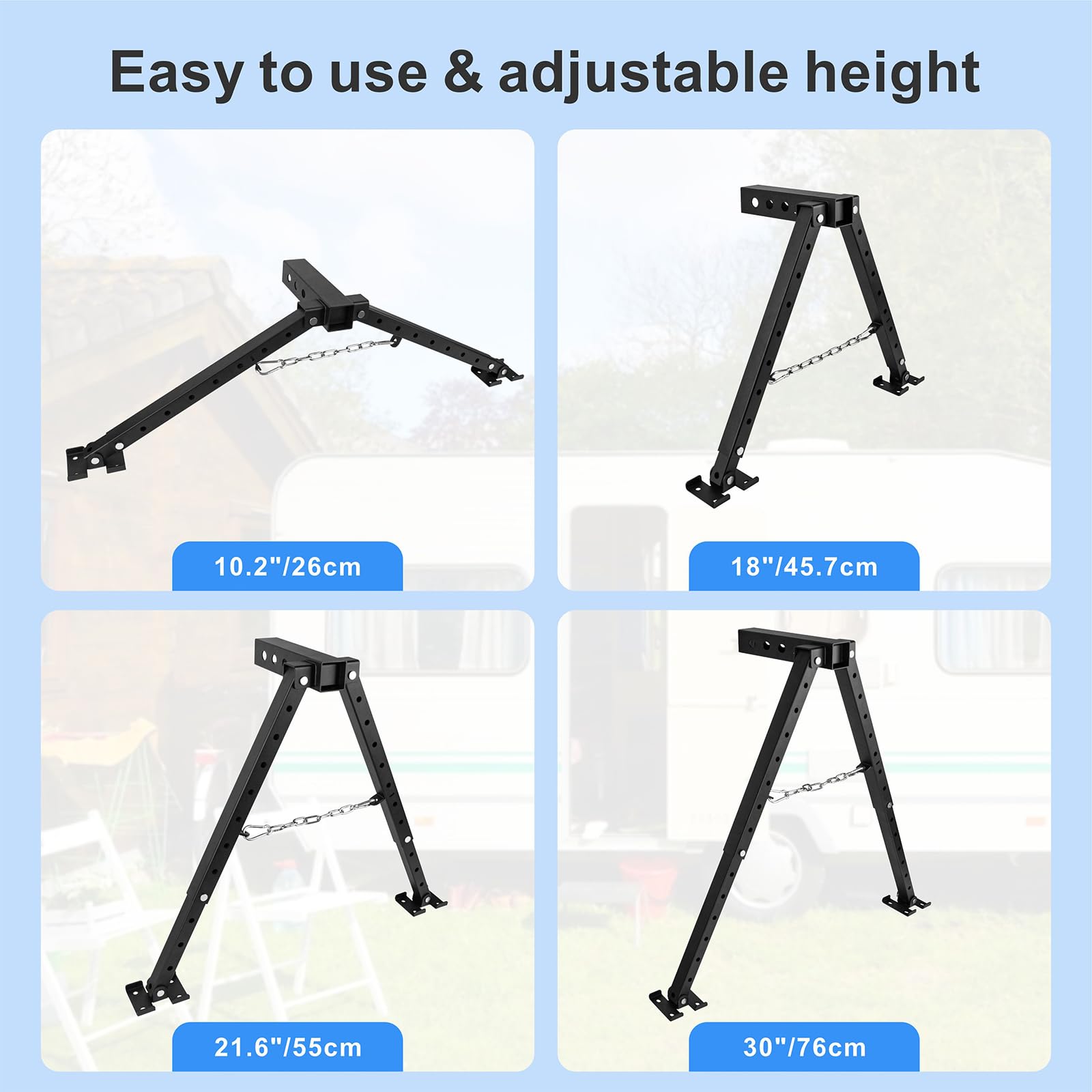 Snapklik.com : Hitch Mount Stabilizer ,Fit 2 RV Stabilizer Hitch Stand ...