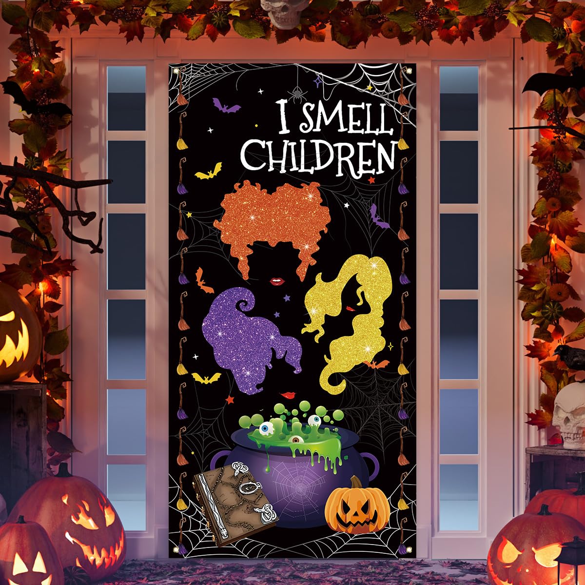Amazon.com: Halloween Decorations Hocus Pocus Door Cover Sanderson ...