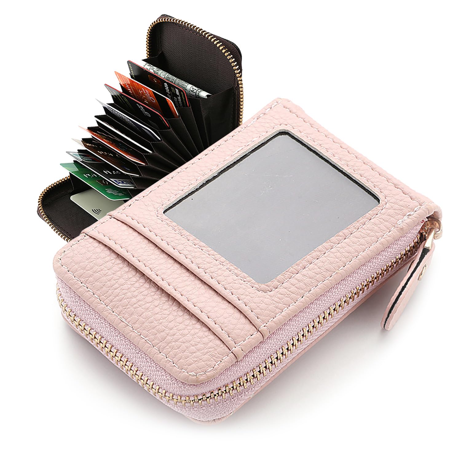 Amazon.com: ABAJI Credit Card Holder Case with Photo Window Men Women ...