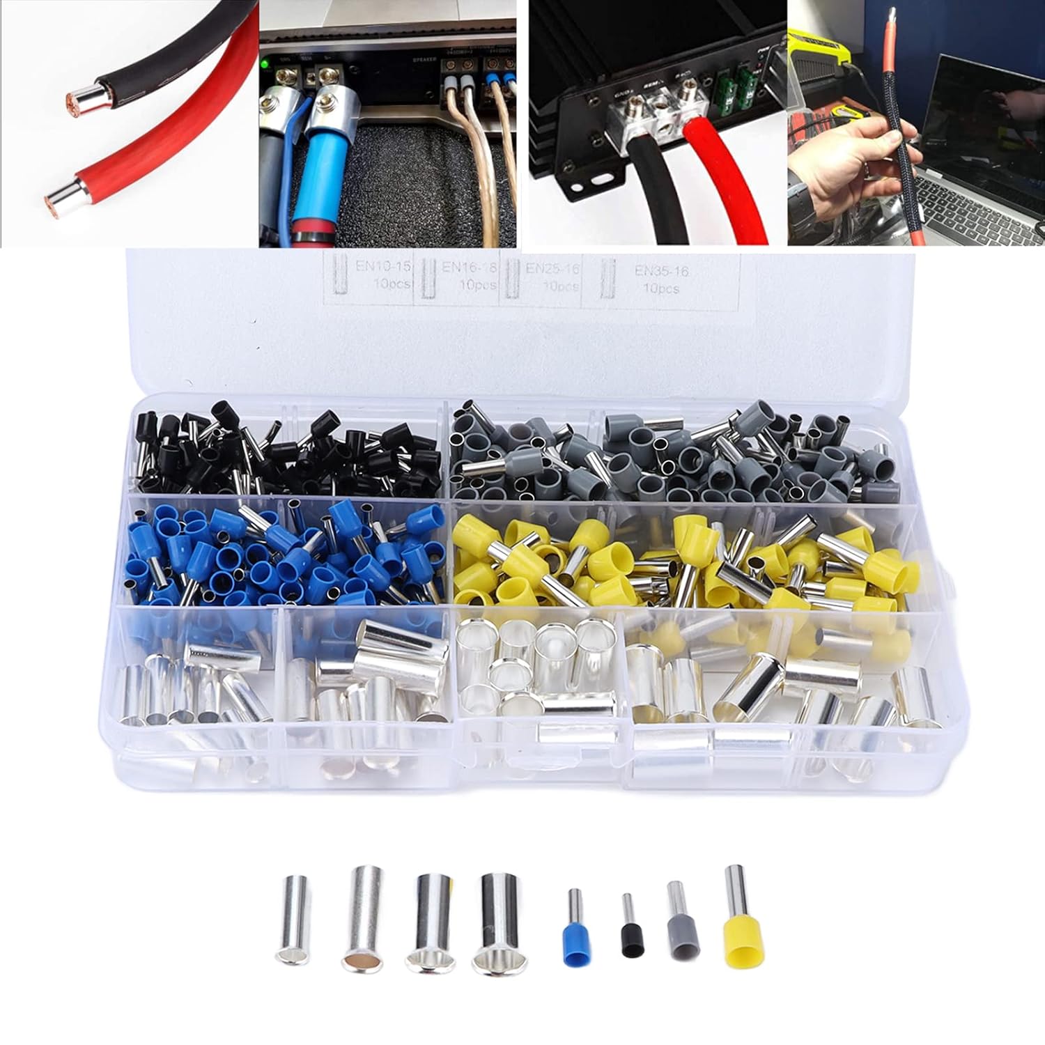 390 Pcs Crimp Wire Ferrule Kits, Anti Corrosion Ferrule Crimping Kit ...