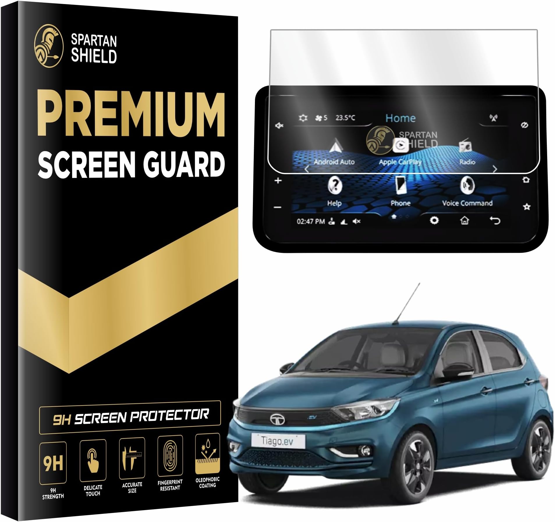 Spartan Shield Touch Screen Guard Protector For TATA TIAGO EV (7 Inch ...