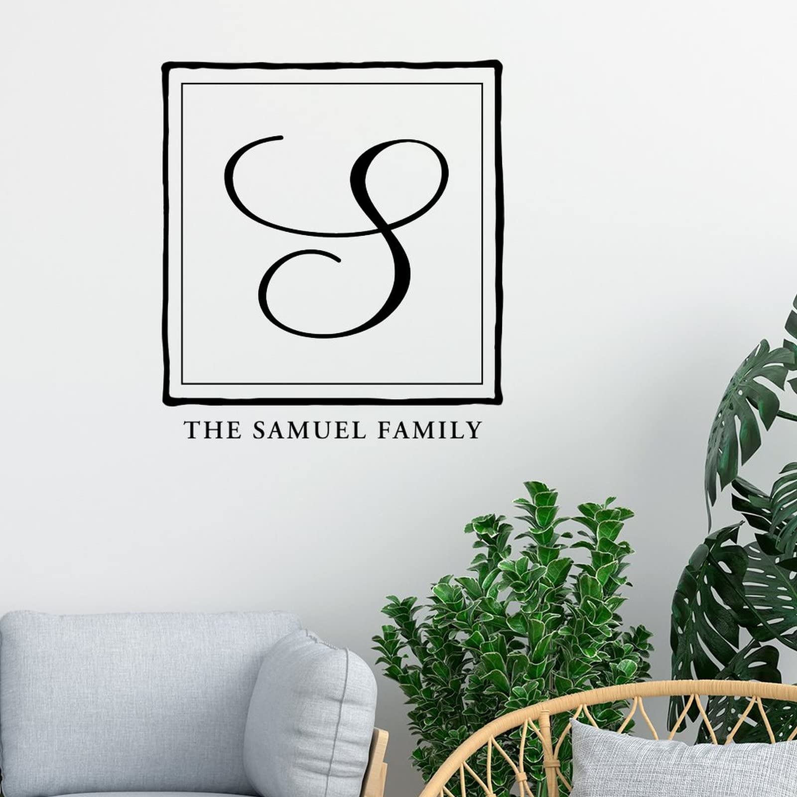 Initial Decals For Walls Monogram Wall Decals | Personalized Name Wall