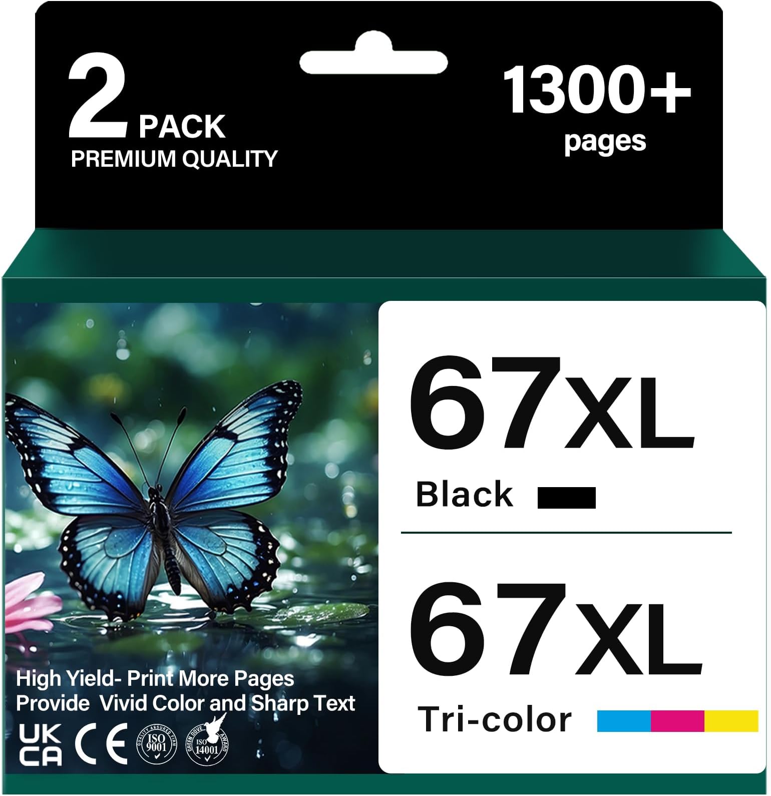 Amazon.com: 67XL 67 Ink Cartridges Black/Color Combo Pack High Yield (2 ...