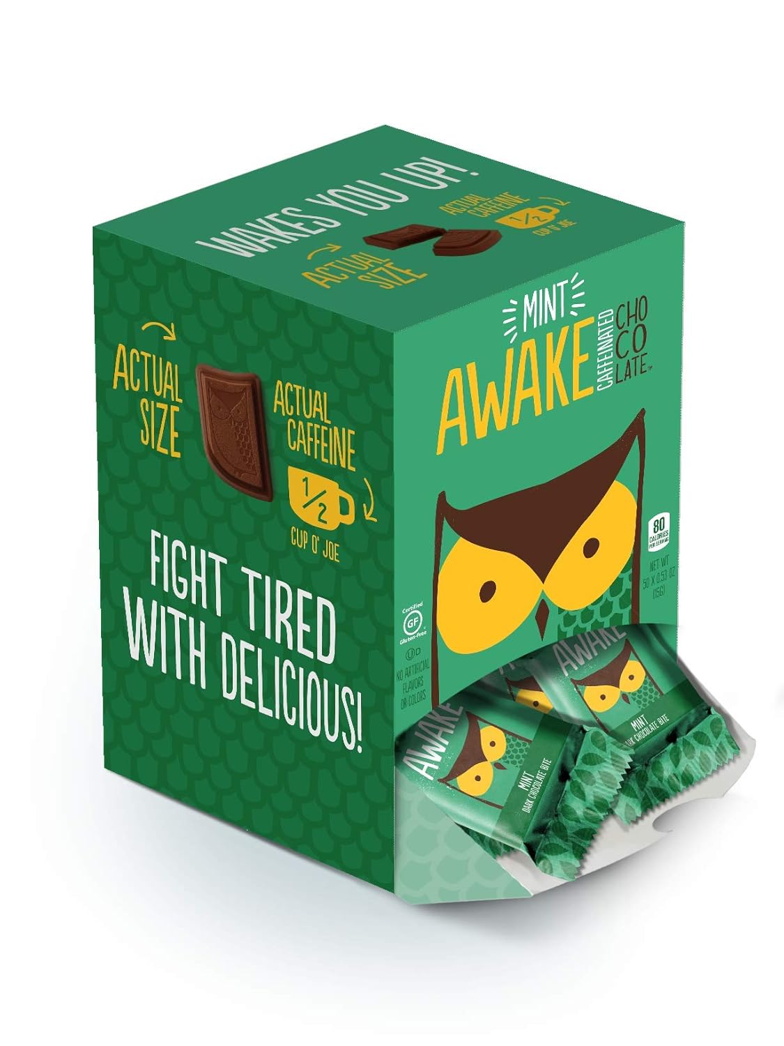 Amazon.com : Awake Caffeinated Chocolate Energy Bites (Dark Chocolate ...