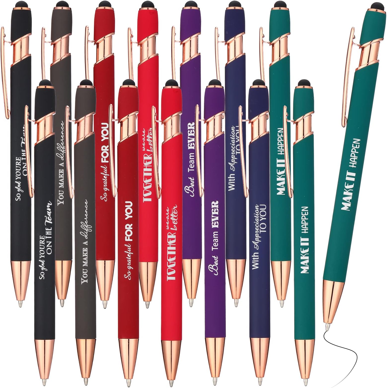 Amazon.com : 14 Pcs Employee Appreciation Pens 1.0 mm Metal ...