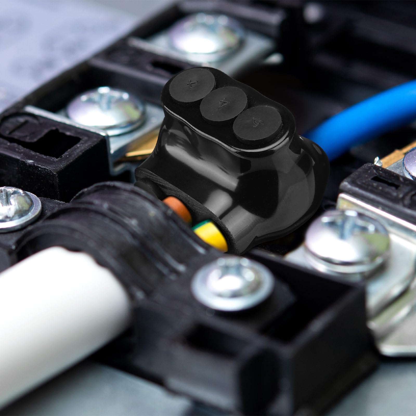 Snapklik.com : Kanayu 5 Pcs Black Insulated Multi Cable Connector, 3 ...