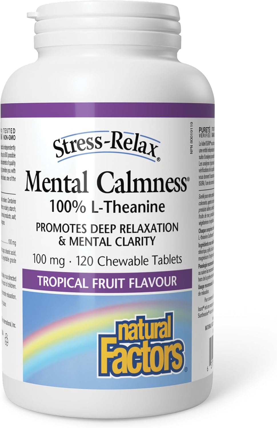 Natural Factors Stress-Relax Mental Calmness, 120 Chewable Tablets ...