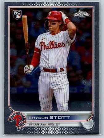 Amazon Bryson Stott 2022 Topps Chrome Update Phillies Rookie Card