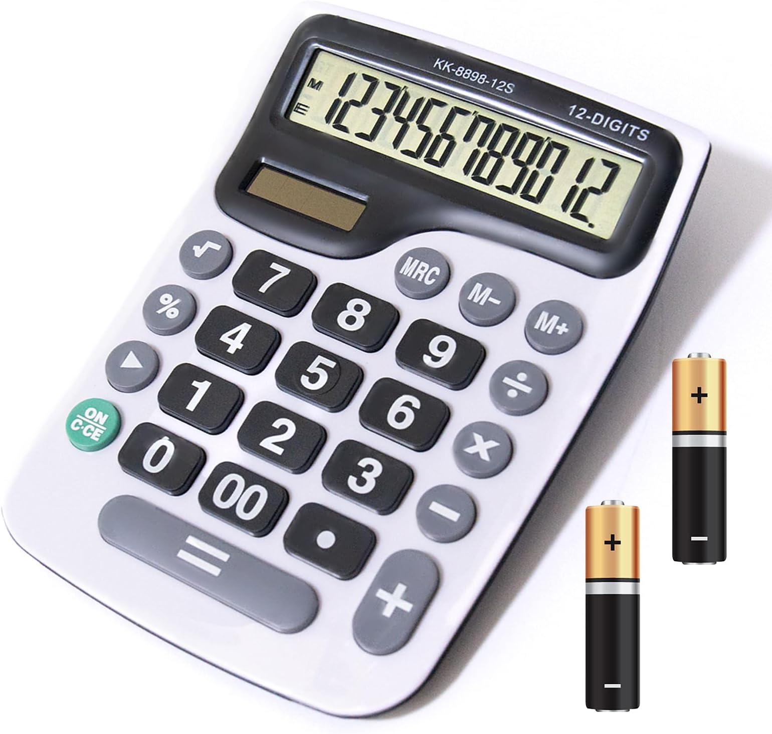 YEBMoo 12 Digit Desktop Calculator with Large LCD Display and Sensitive Button, Dual Solar Power ...