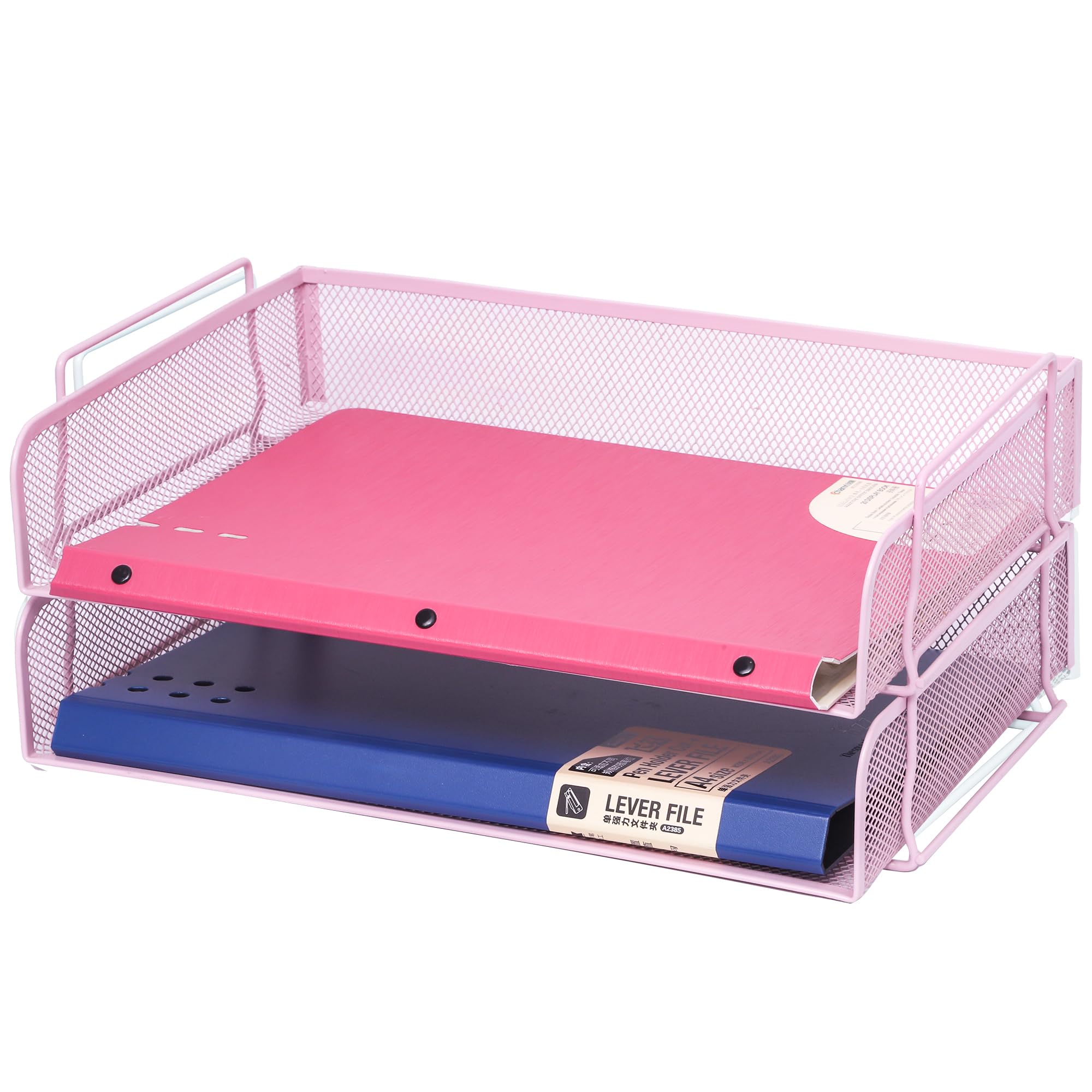 Snapklik.com : 2 Pack Stackable Desk Paper Tray, Metal Mesh Desktop ...