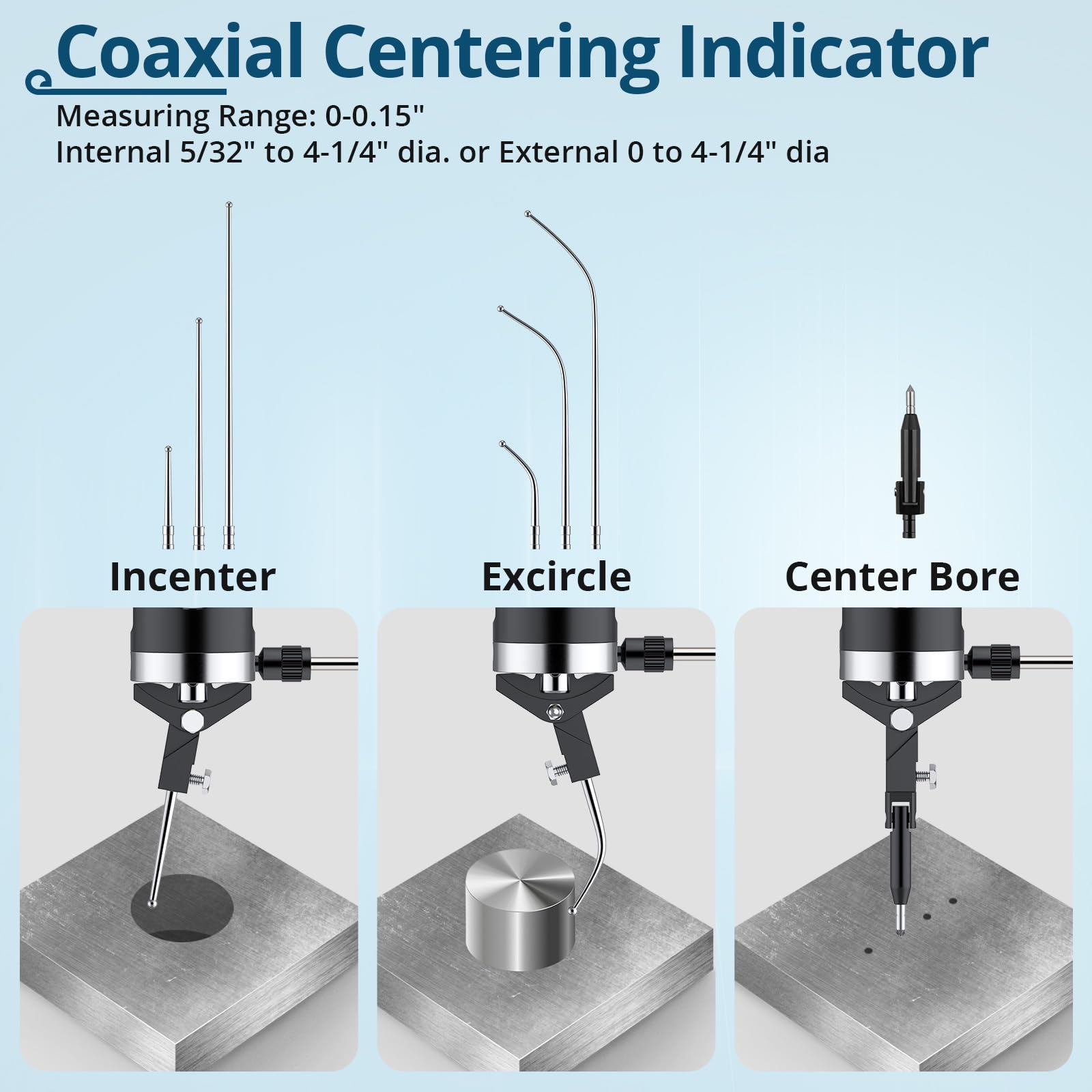 Snapklik.com : ALLmeter Coaxial Centering Dial Test Indicator,0-0.15" Range