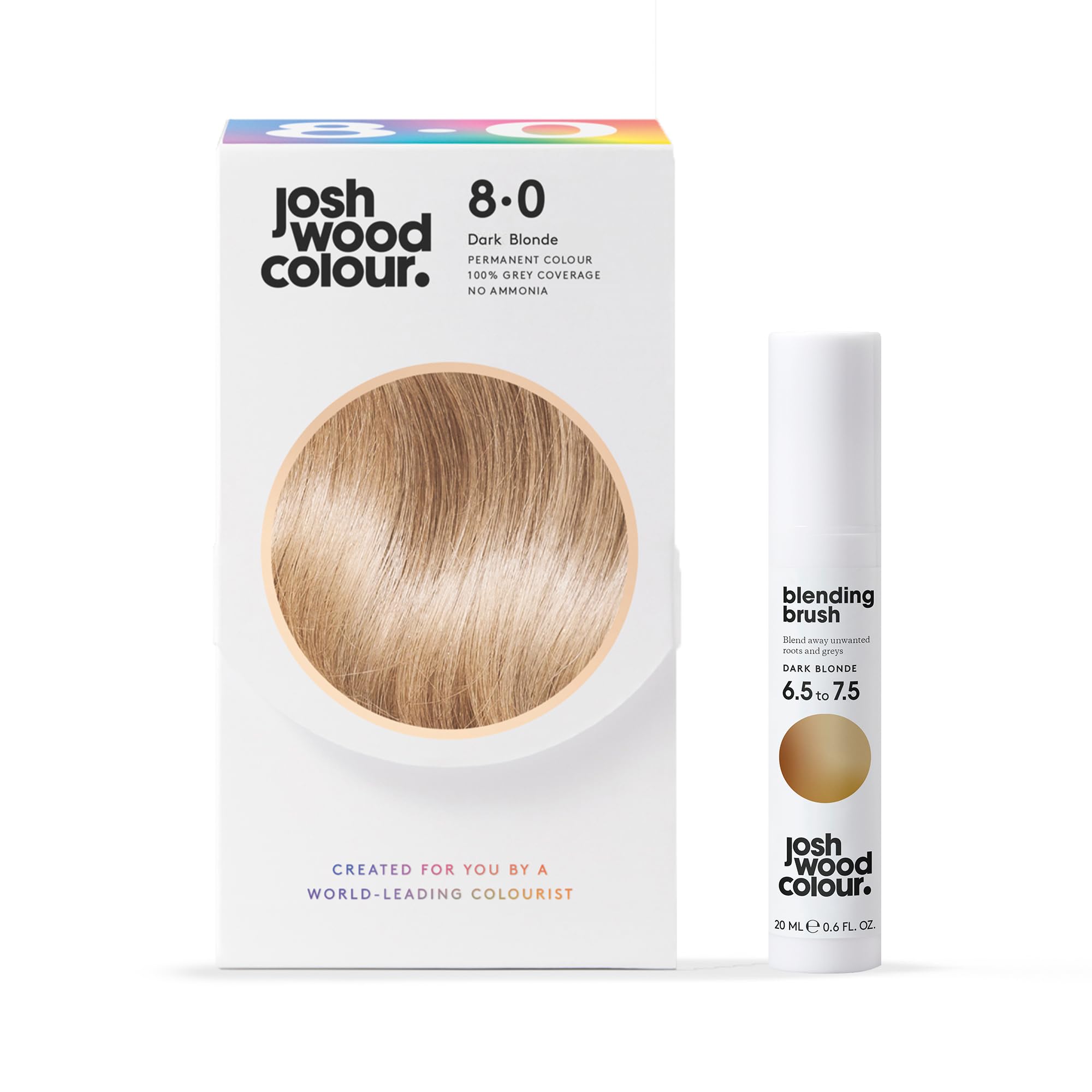 Josh Wood Colour Permanent Colour 8.0 & Dark Blonde Blending Brush ...