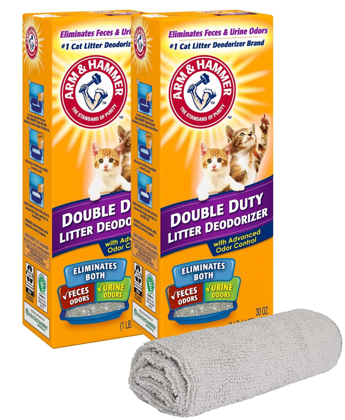 Amazon.com: PURPUR Cloth and Litter Baking Soda Double Duty Cat Litter ...