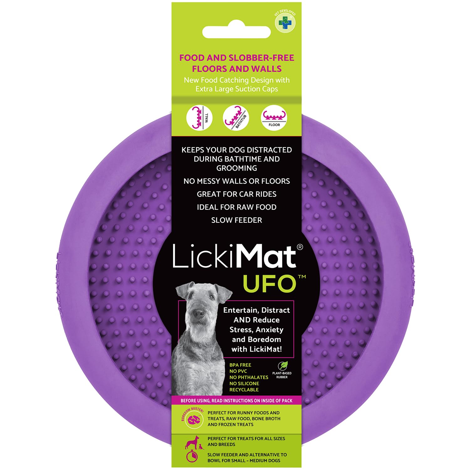 New LickiMat UFO - Bathing, Shower & Grooming Distractor. Natural ...