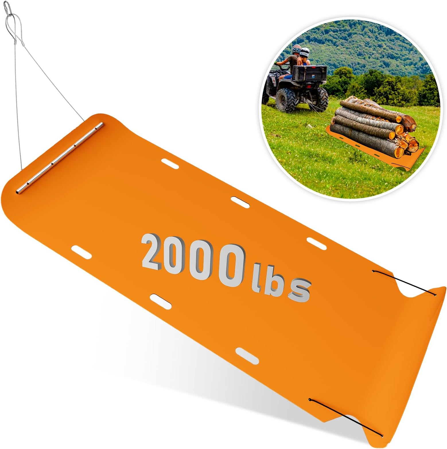Amazon.com : Yard Drag Sled - Duty Yard Mat with Pull Cable and Bar ...