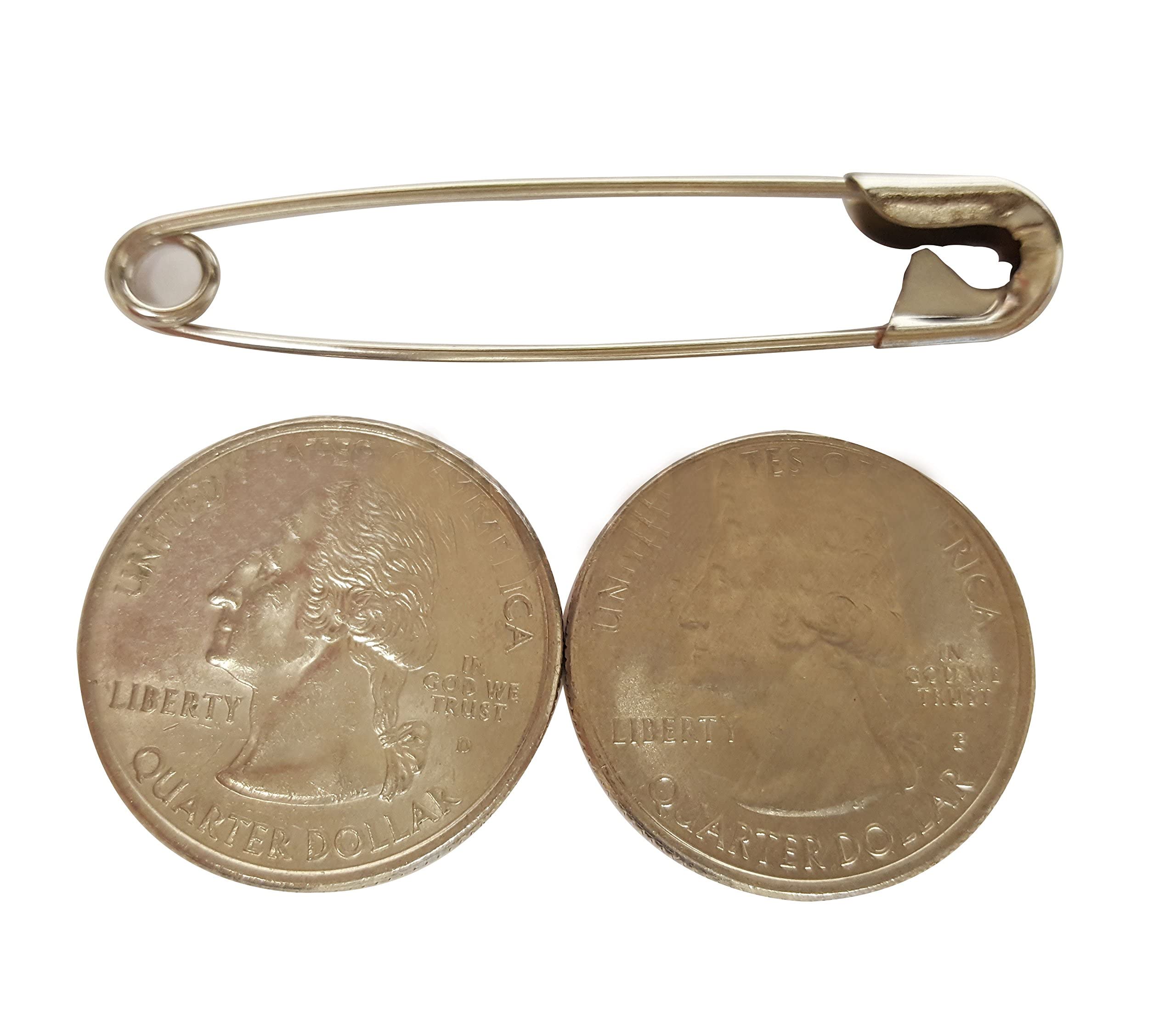 NiftyPlaza Extra Large 2 inch Safety Pins - Heavy Duty Large Safety ...