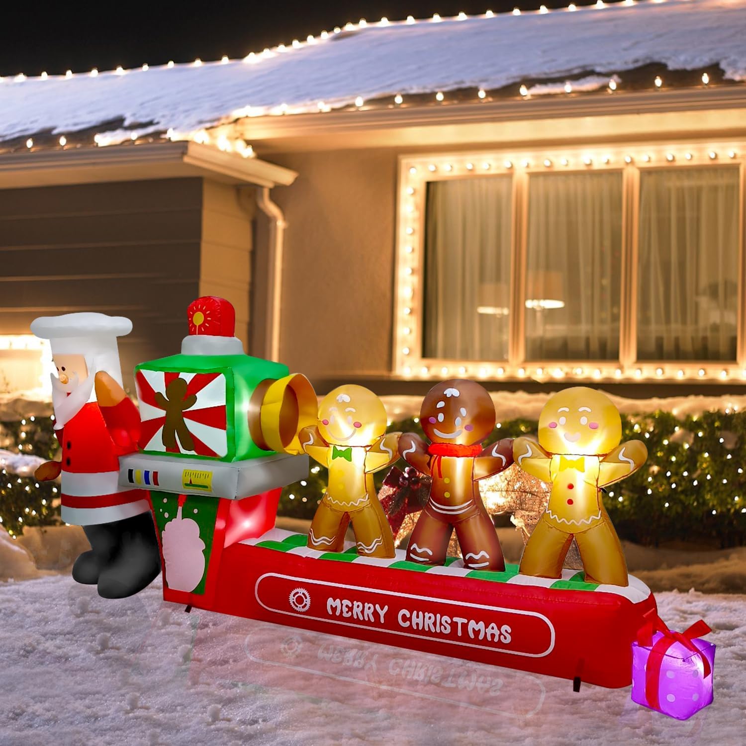 Decoraciones al Aire Libre inflables de Navidad de 10 pies, Papá Noel ...