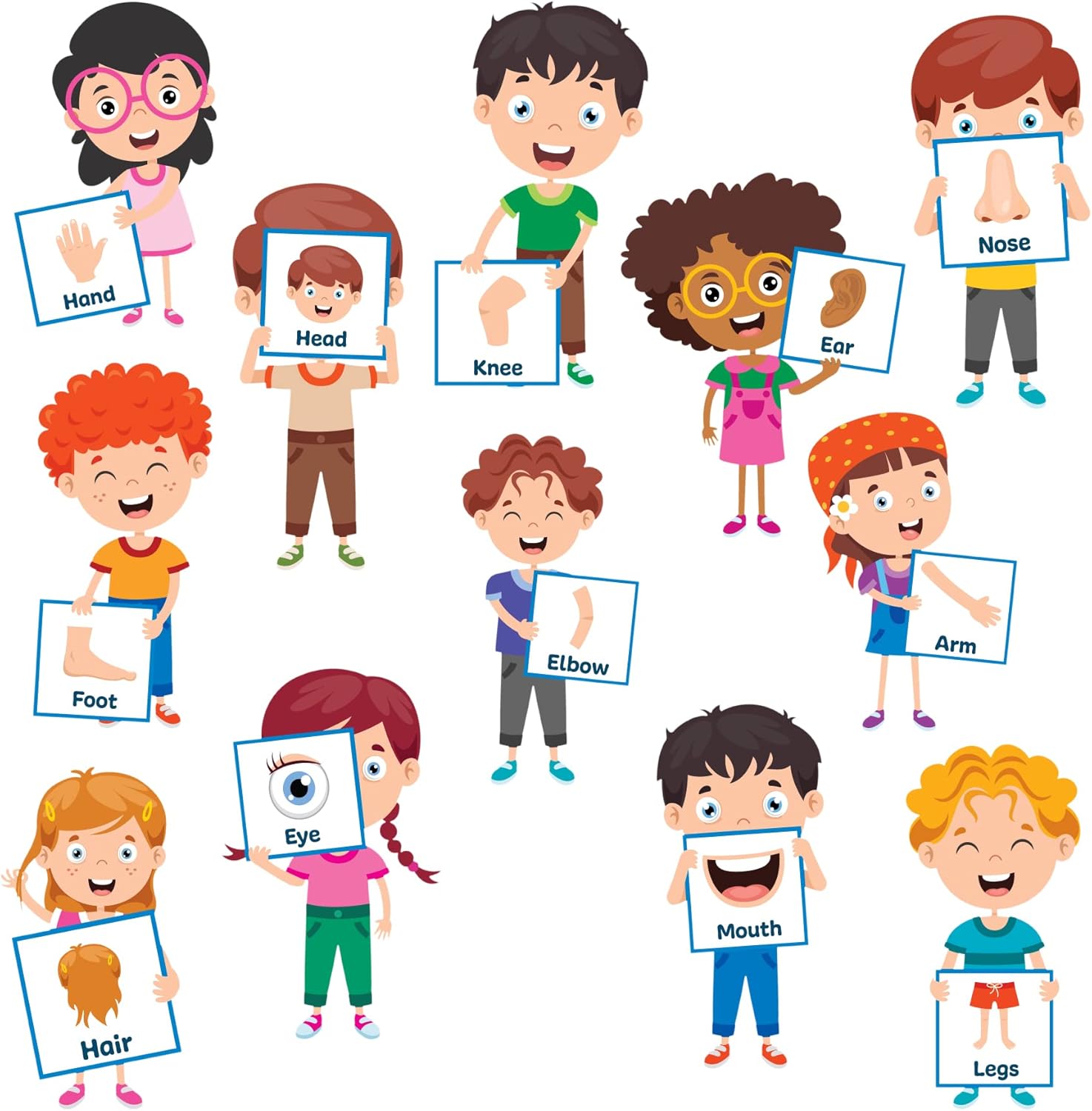 Amazon.com: StikArt Teaching Kids Body Parts with Funny Stickers for ...