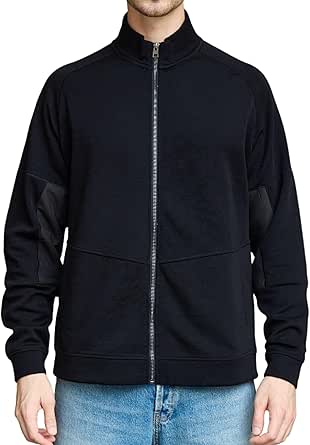 LEADHALO Full Zip Men’s Merino Wool Jackets & Coats for Running Track ...