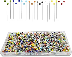 Urmspst Épingles Couture, 600 Pièces Epingle Couture Droites de 38mm ...