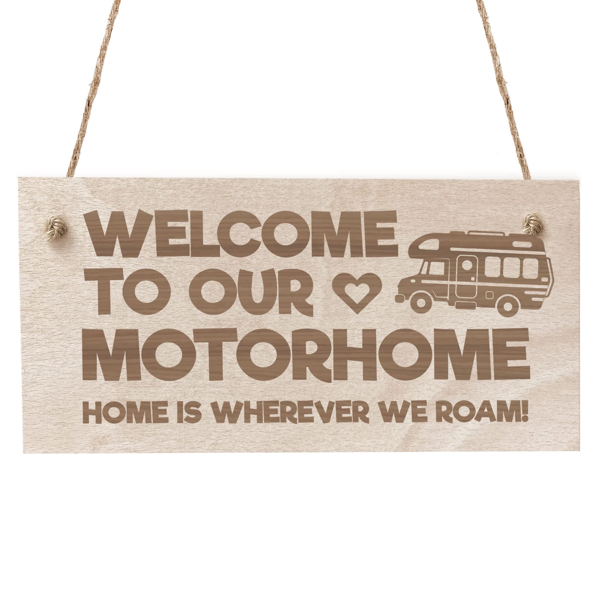 Buy Red Ocean Motorhome Caravan Campervan Sign Engraved Hanging Sign ...