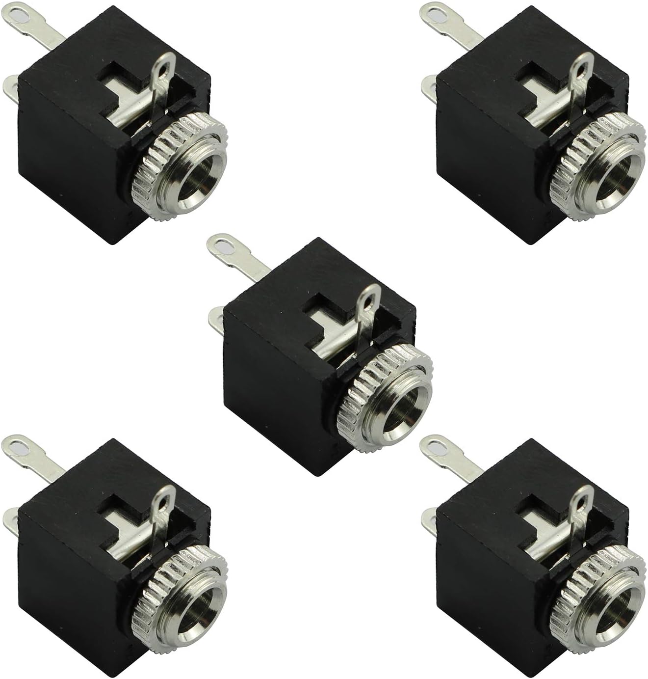 Amazon.com: RuiLing 5-Pack 3.5mm PJ301M Mono TS Plug 3 Pin DIP ...