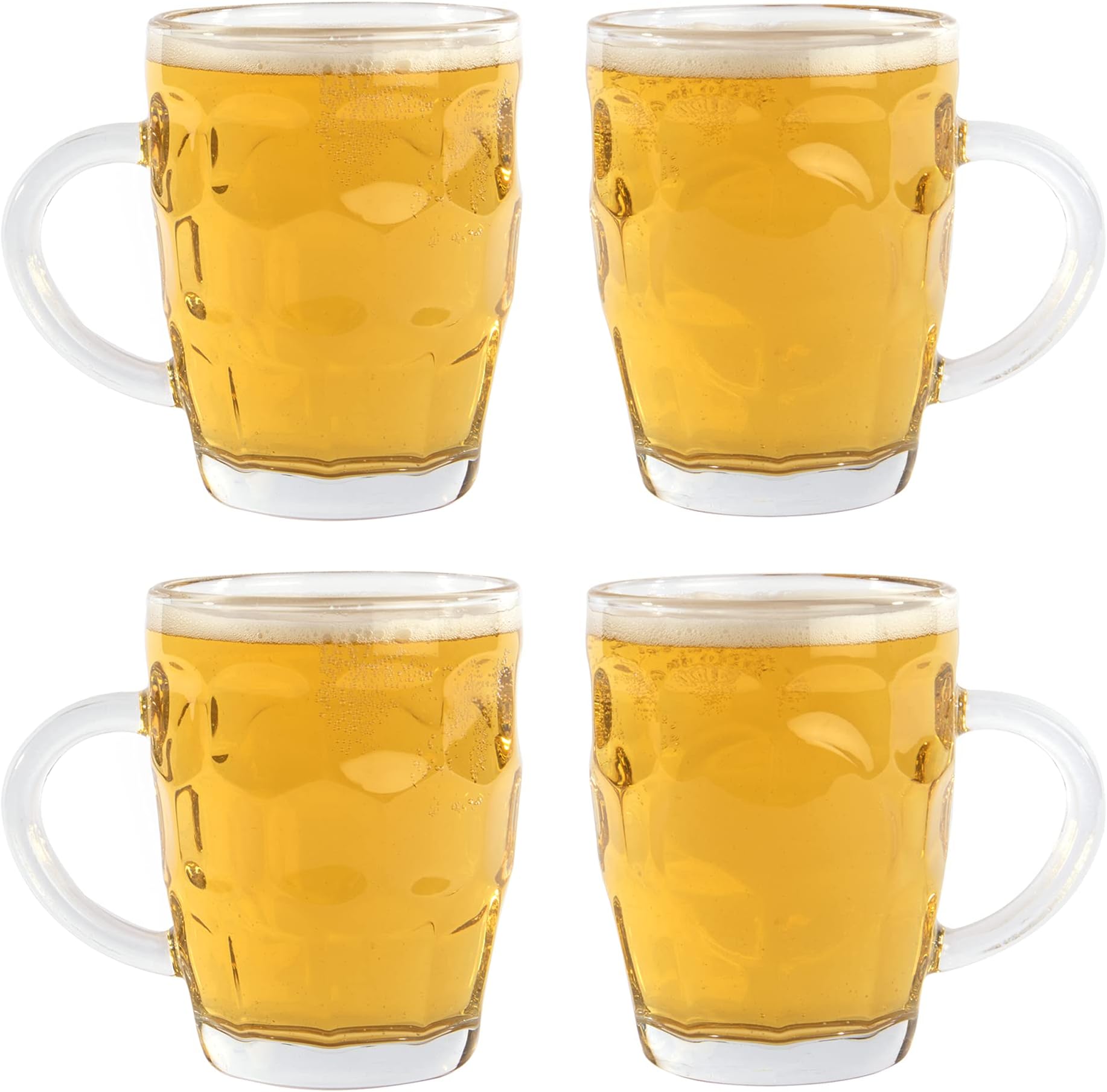 bar@drinkstuff The Great British Pint Dimple Mug - Set of 4 - Gift ...
