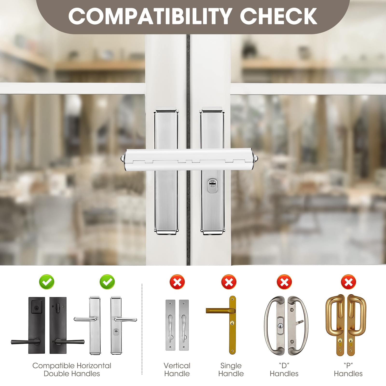Patio Door Security Lock, Professional French Patio Door Lock, High ...
