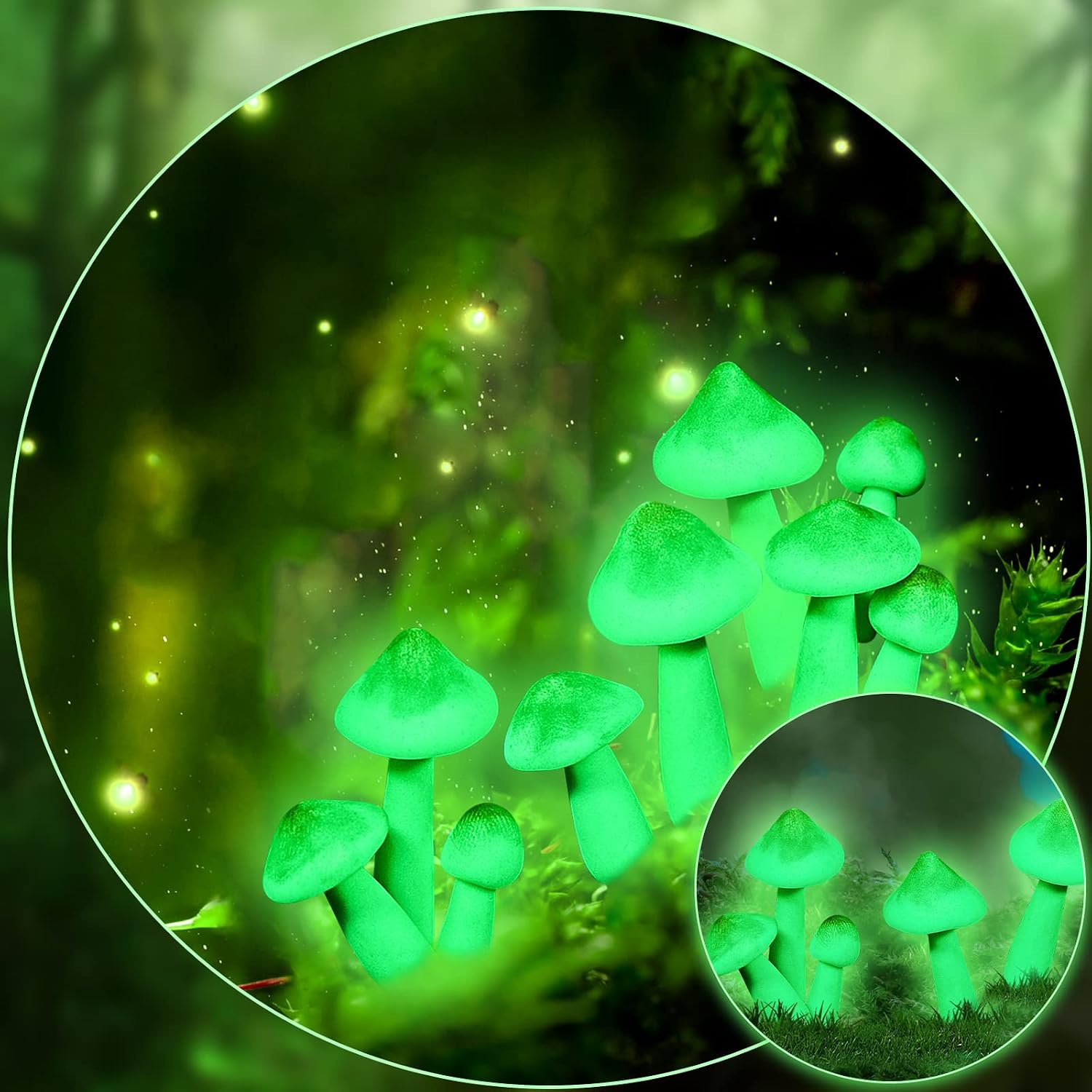 Amazon.com: Taiyin Luminous Mushroom Lights Miniature Garden Mushrooms ...