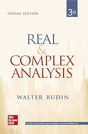 REAL AND COMPLEX ANALYSIS 3RD EDITION: Walter Rudin: 9789355326119 ...