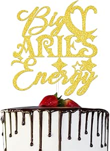 Big Aries Energy Cake Topper Aries Birthday Decorations Aries Season ...